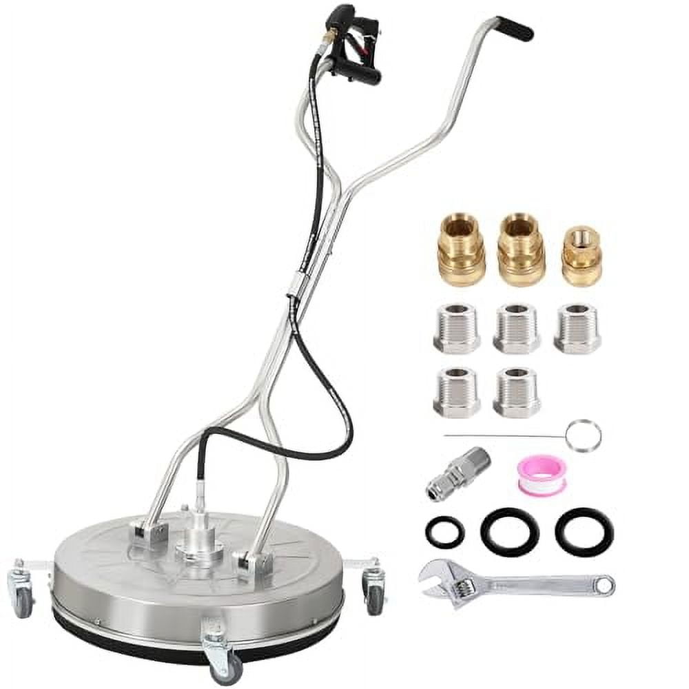 18 Inch Pressure Washer Surface Cleaner, Stainless Steel,with 4 Spinner ...