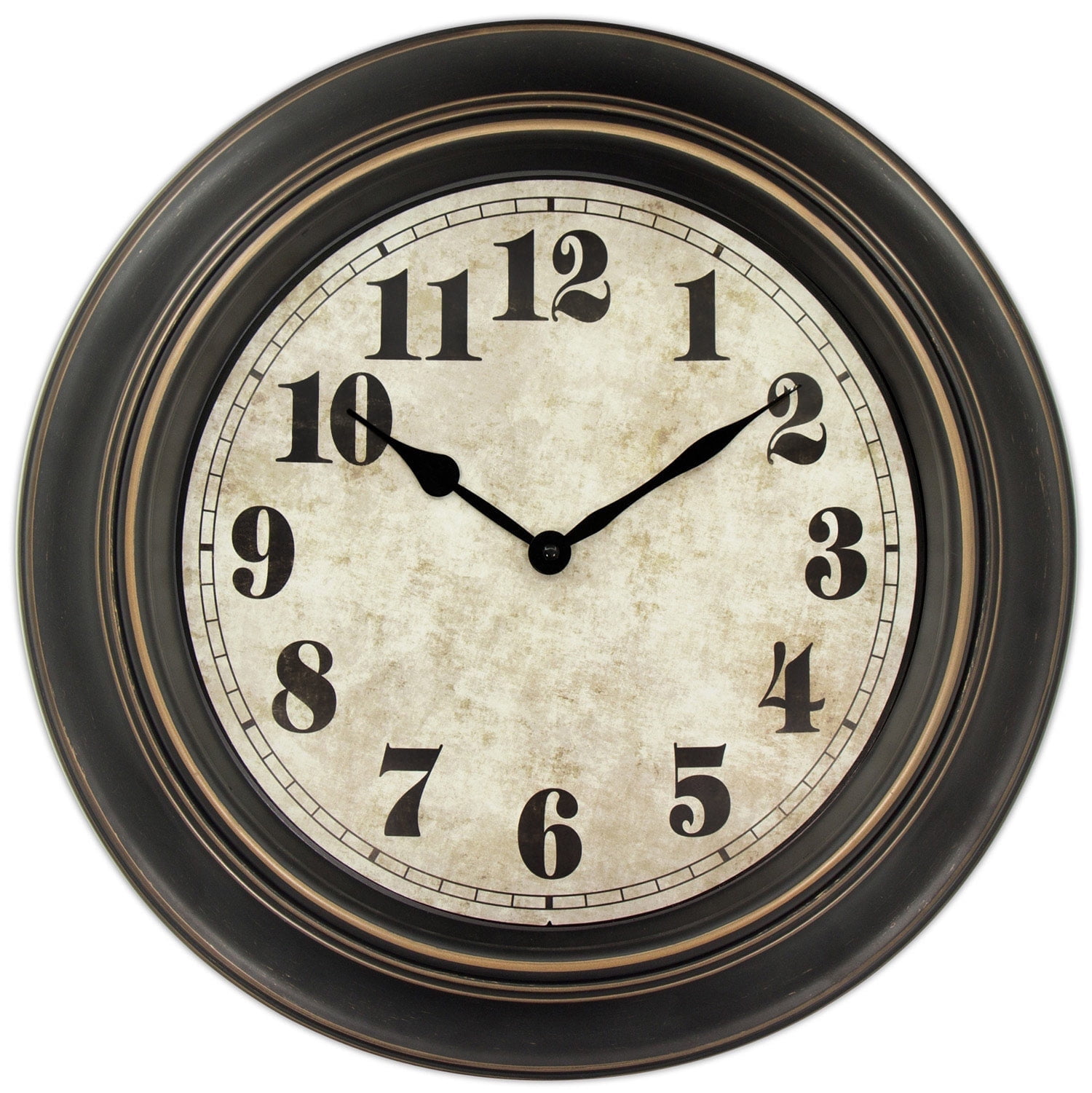 18 Inch Retro Wall Clock Silent,Accurate Time,Big Numbers,Quartz,Analog ...