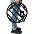 18-Inch Round Rolling Plant Stand with Locking Casters, Heavy-Duty Rust ...