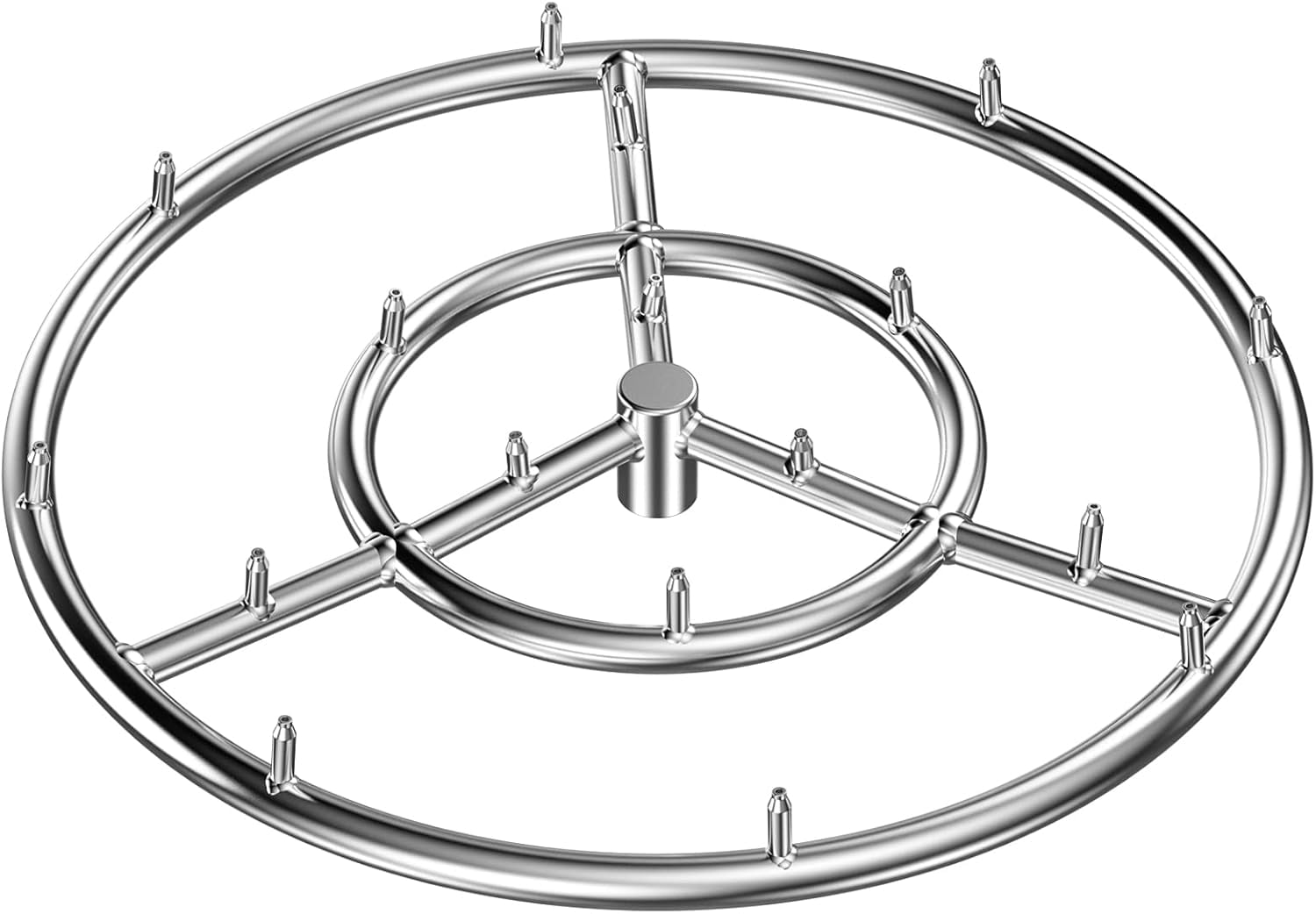 18 Inch Round Stainless Steel Fire Pit Jet Burner Ring - High Flame ...