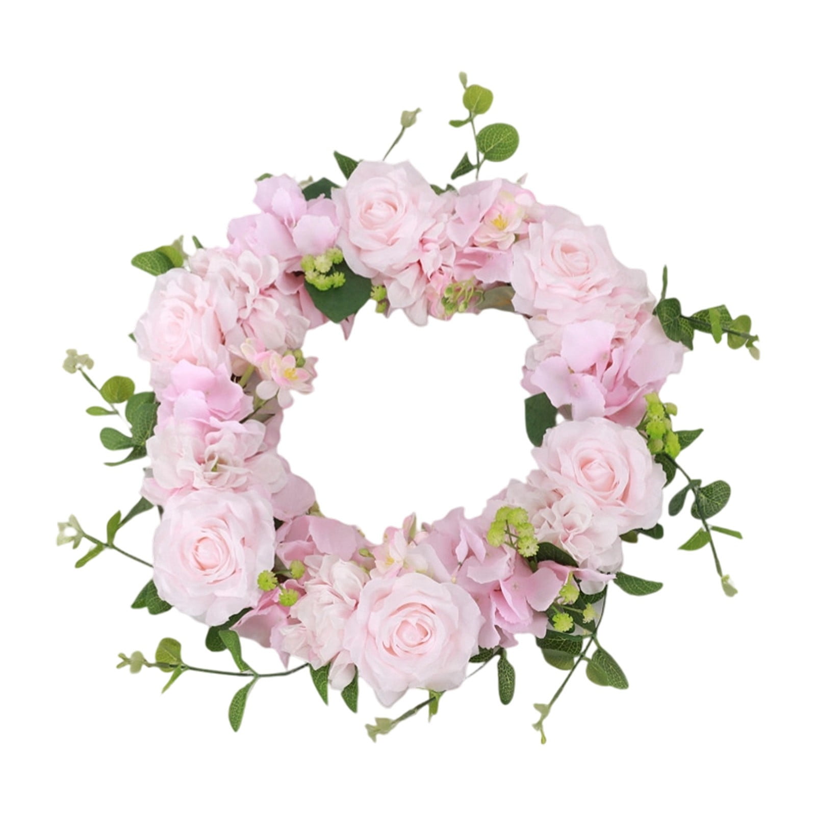 18 Inch Spring Summer Wreath for Front Door - Artificial Floral Wreath ...