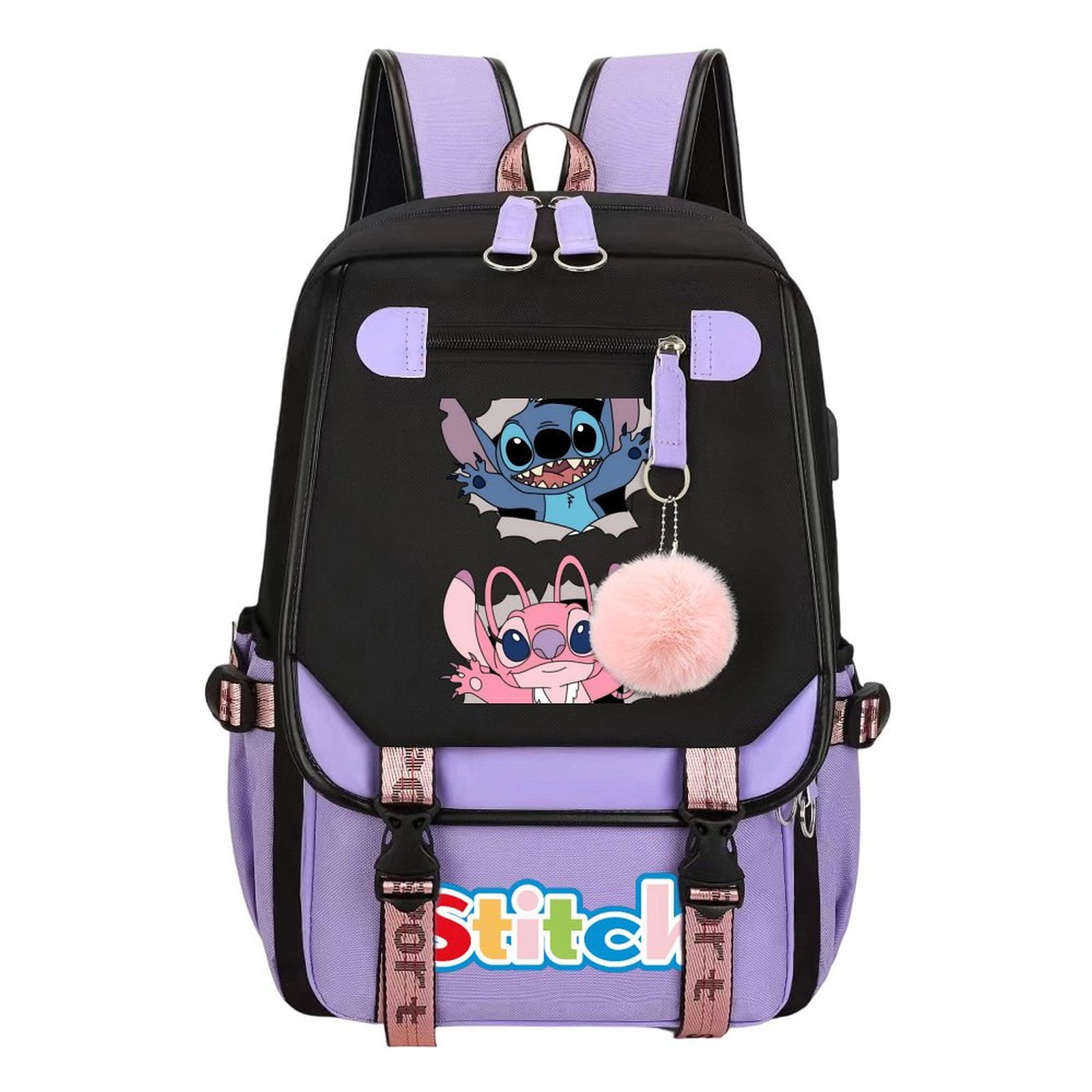 18 Inch Stitch Backpack Cute Laptop Travel Backpack Anime Cartoon ...