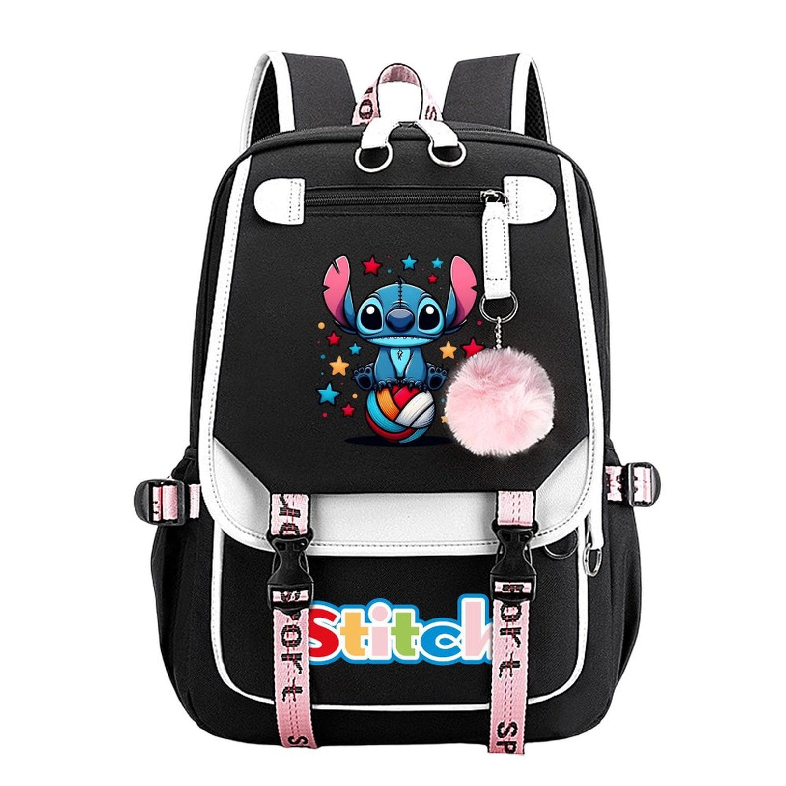 18 Inch Stitch Backpack Cute Laptop Travel Backpack Anime Cartoon ...