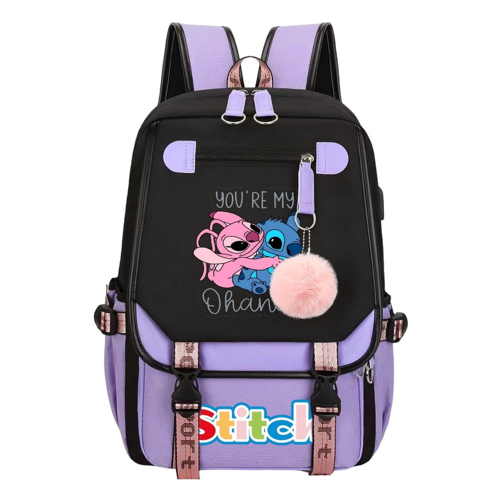 18 Inch Stitch Backpack Cute Laptop Travel Backpack Anime Cartoon ...