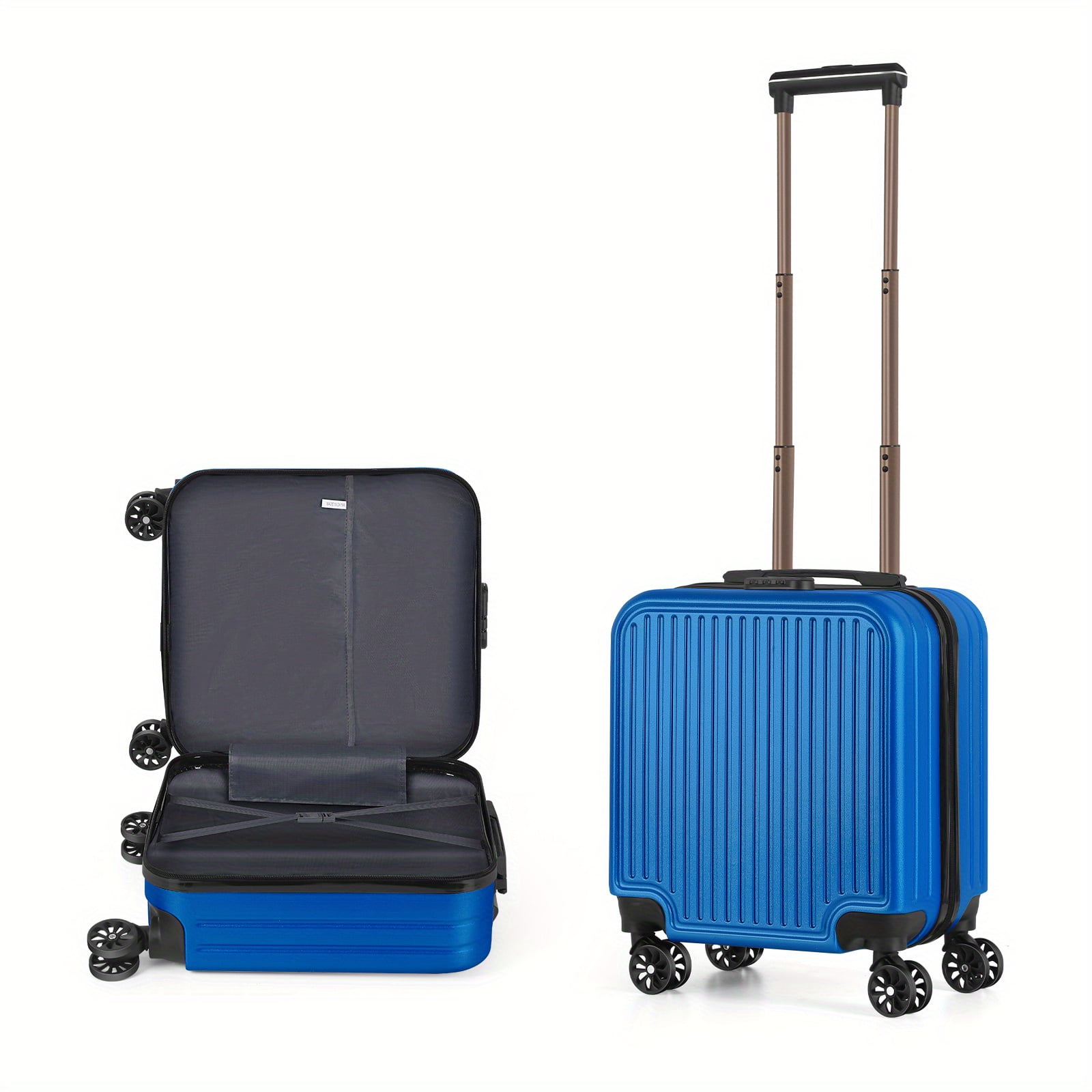 18 Inch Underseat Carry On Luggage With Spinner Wheels Hard Shell ...