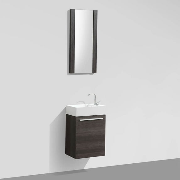Blossom Colmar 18" Bathroom Vanity Base Only | Dark Oak | All Wood ...