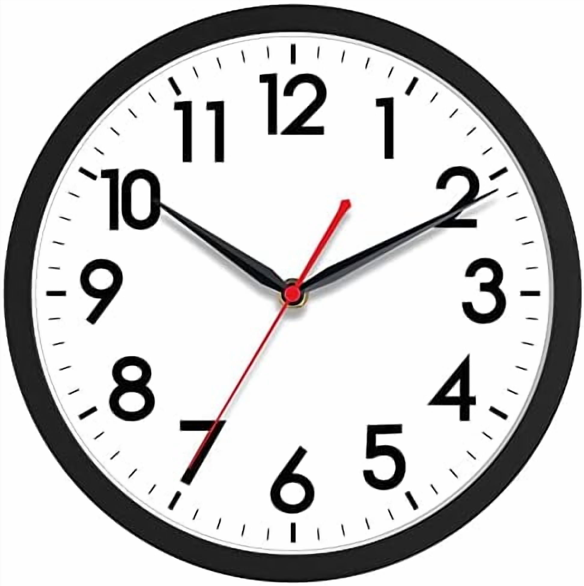 18 Inch Wall Clock Large Silent Non-Ticking Wall Clocks Battery ...