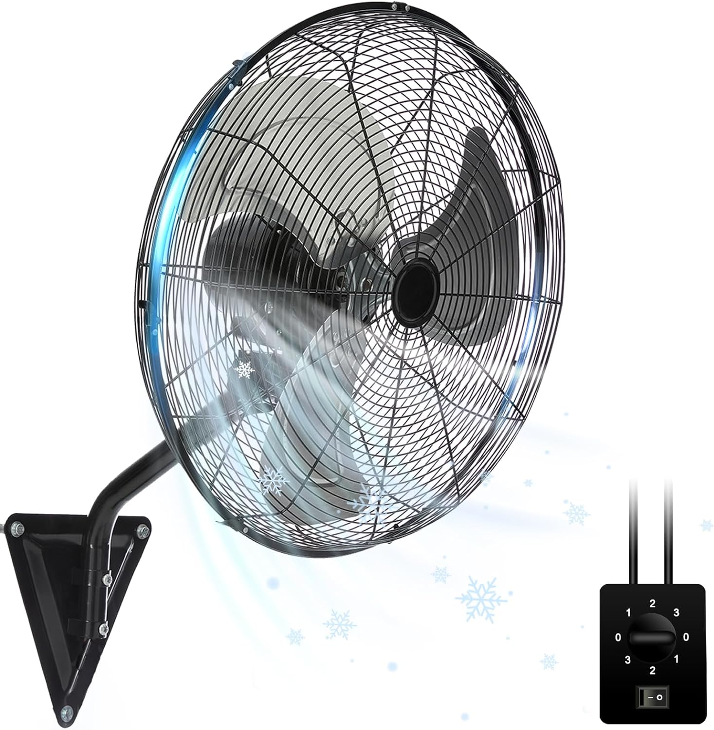 Vie Air VA-18PB 18 in. Industrial Heavy Duty Pedestal Oscillating Metal ...