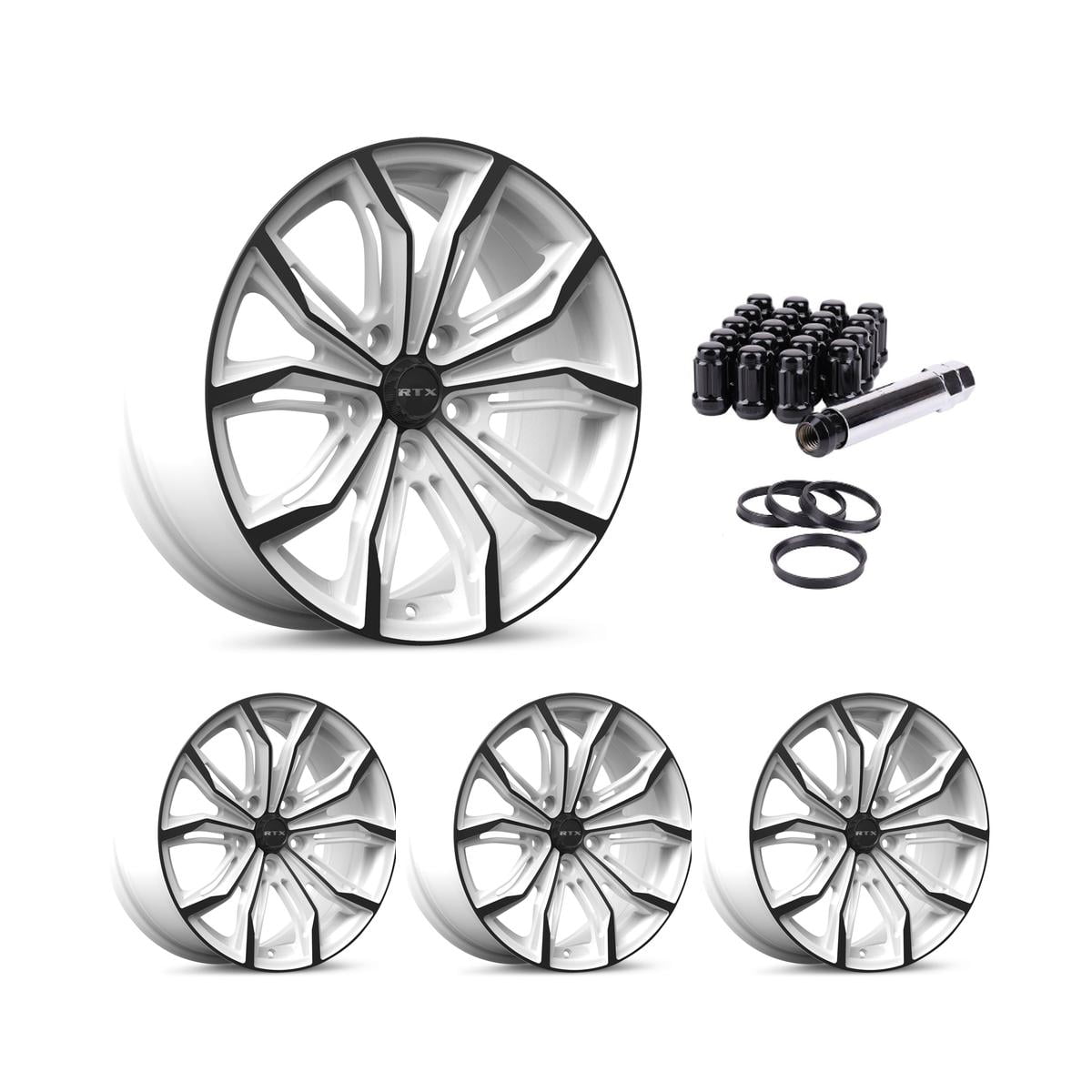 18 Inch White Black Rims (Set of 4) for 1995-2008 Acura TL, RTX 83258 ...