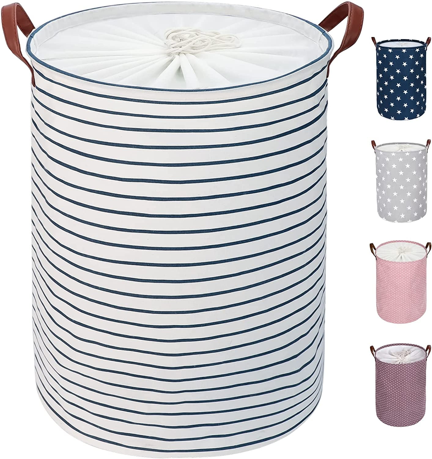18-Inches Large Organize Baskets for Clothes Storage, Drawstring ...