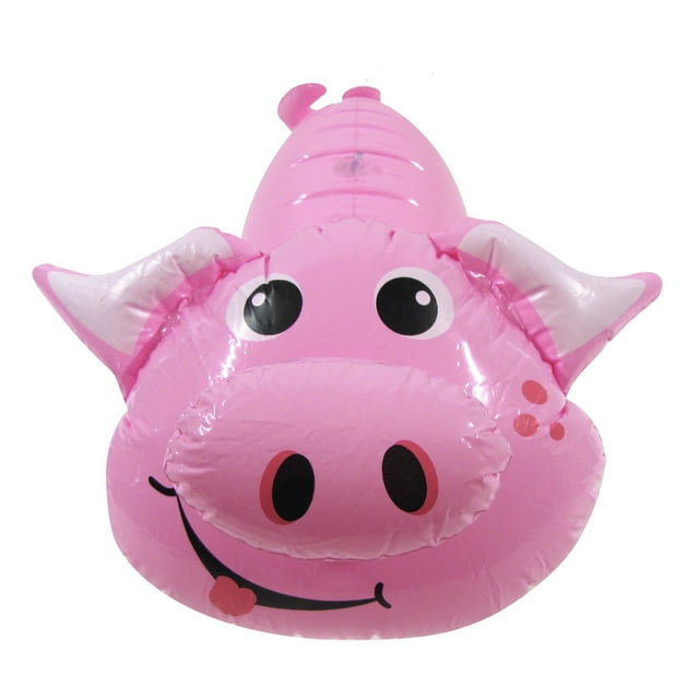 18" Inflatable Pig Swimming Pool Water Float Blow Up Novelty Party Toy ...