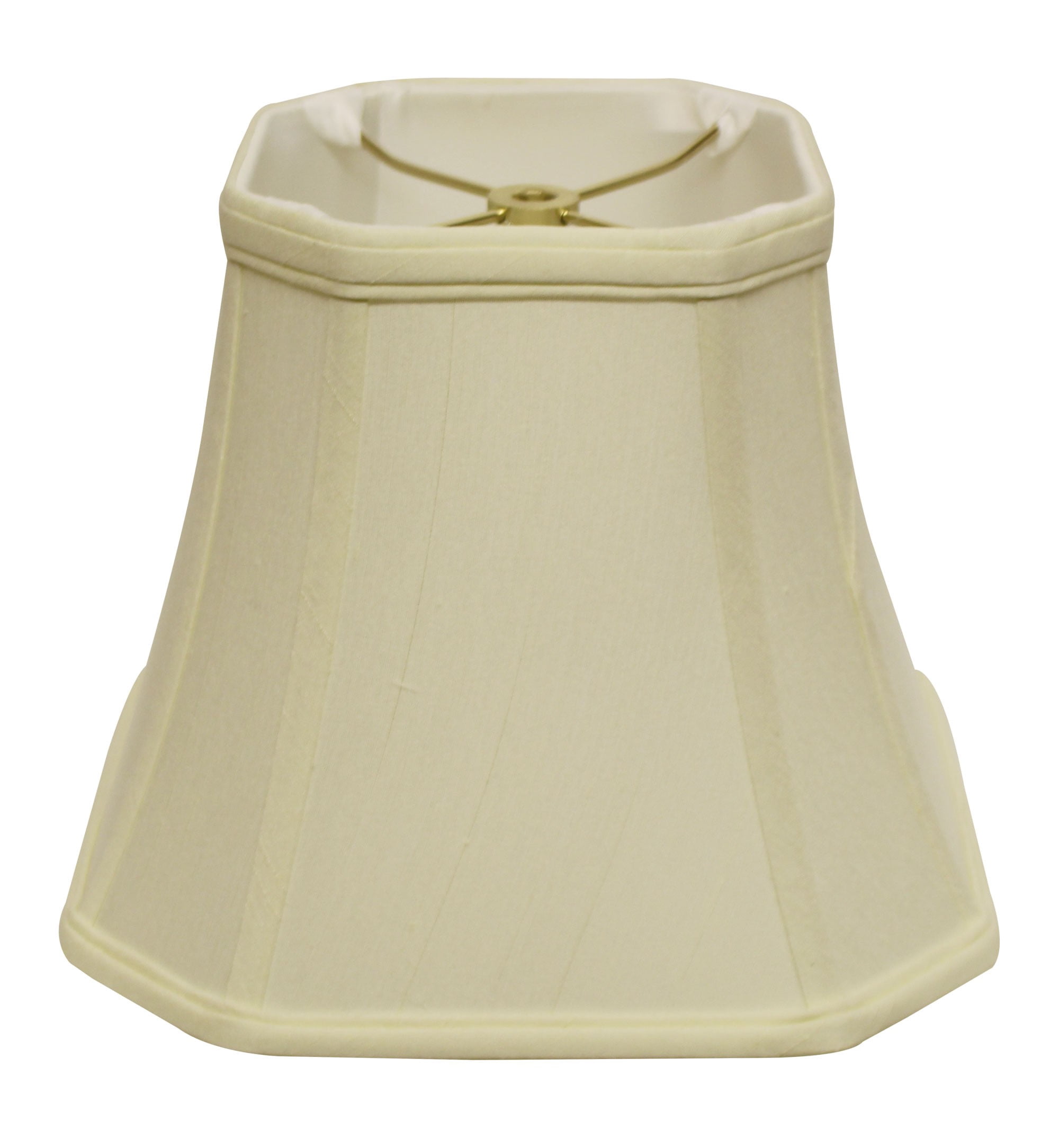 18" Ivory Slanted Square Bell Monay Shantung Lampshade - Walmart.com