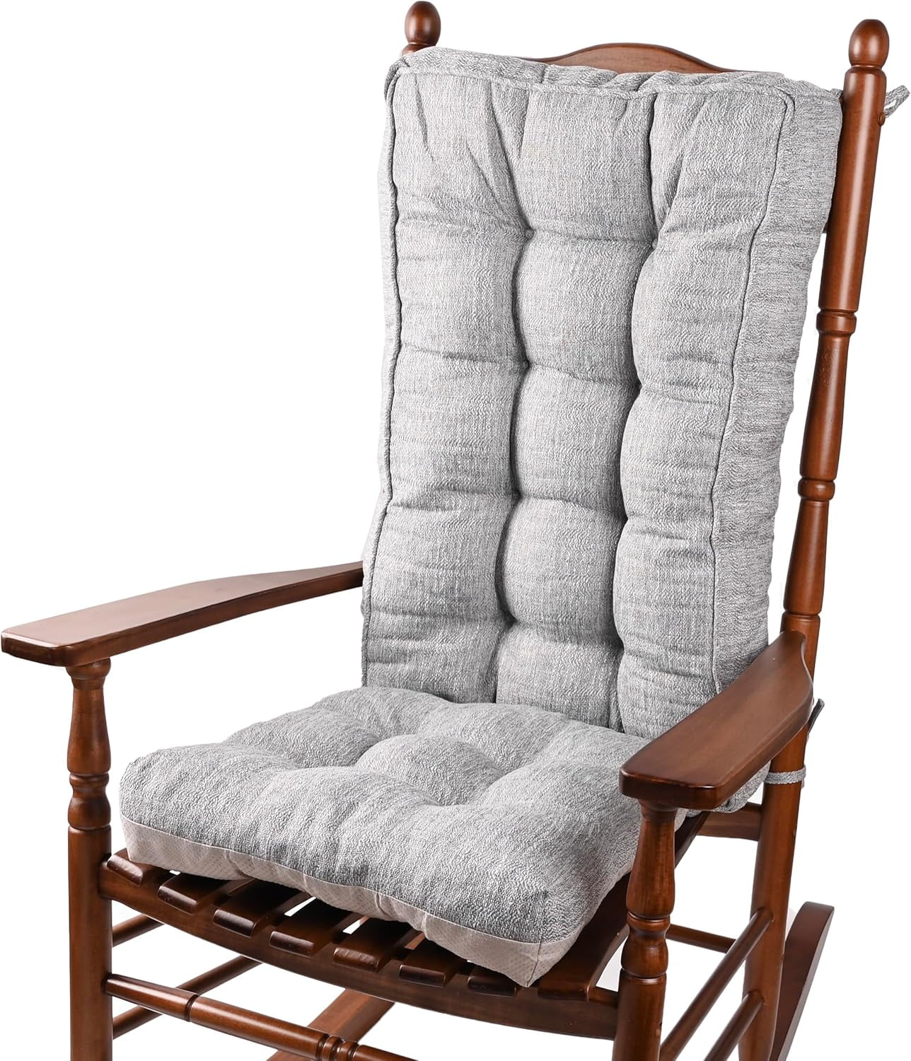 18 in Jumbo Rocking Chair Cushions with Ties,Non-Slip Durable Linen ...