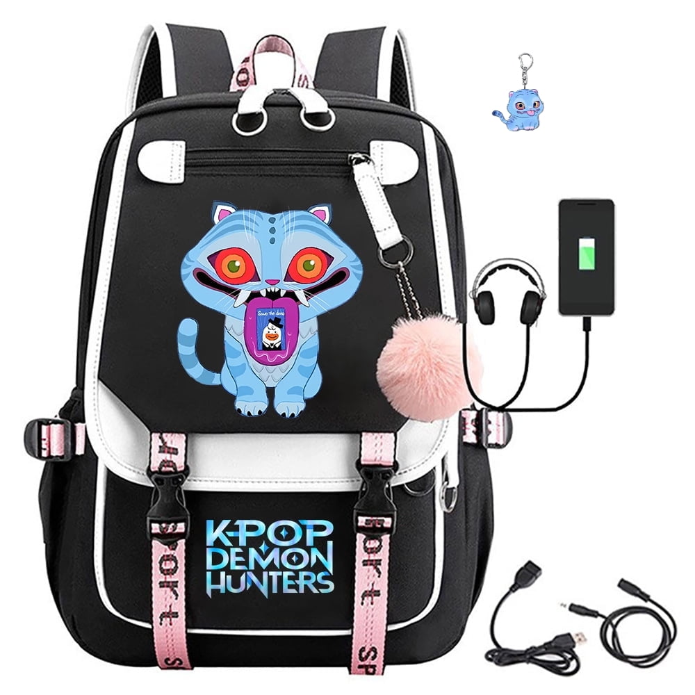 18 IN Kpop Demon Hunt-ers Travel Backpack School Backpack Daypack ...