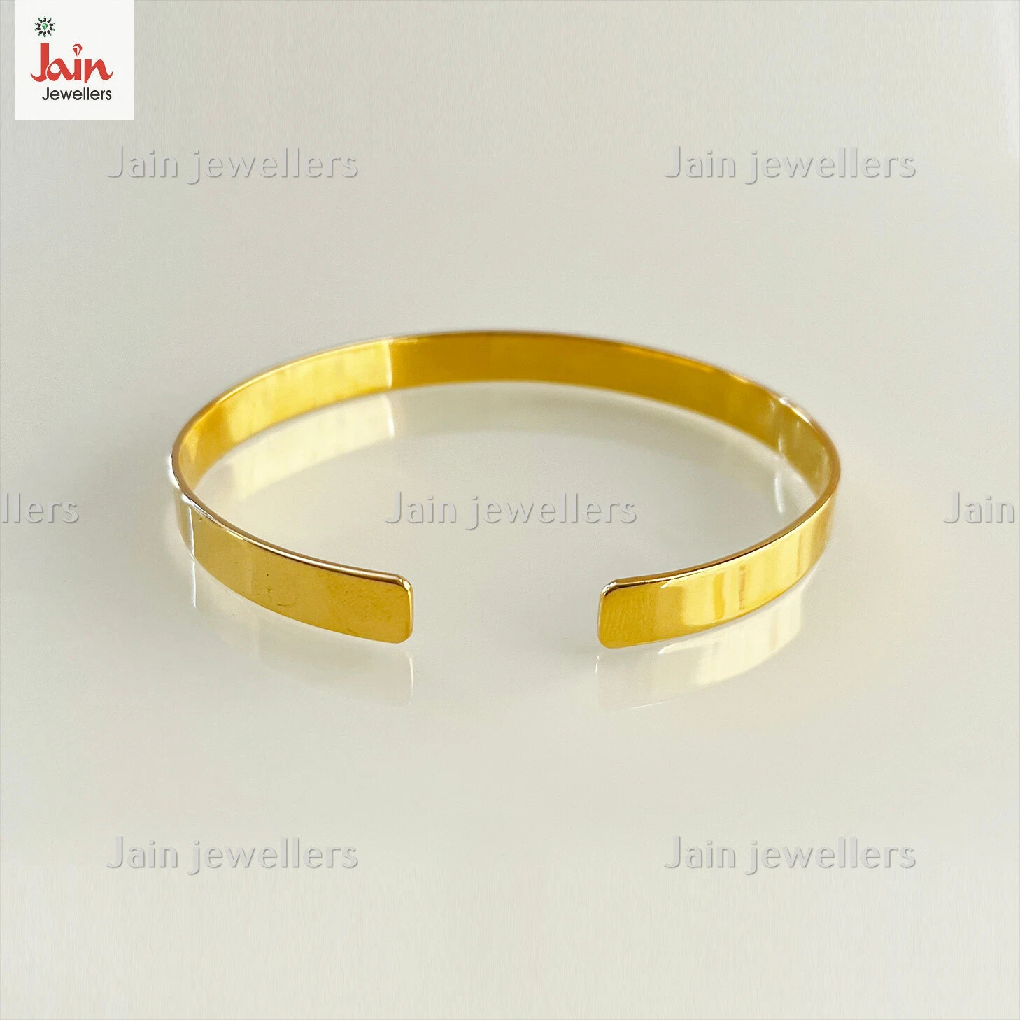 18 Kt Hallmark Real Solid Yellow Gold Men's Cuff Bracelet 19 - 24 Grams ...