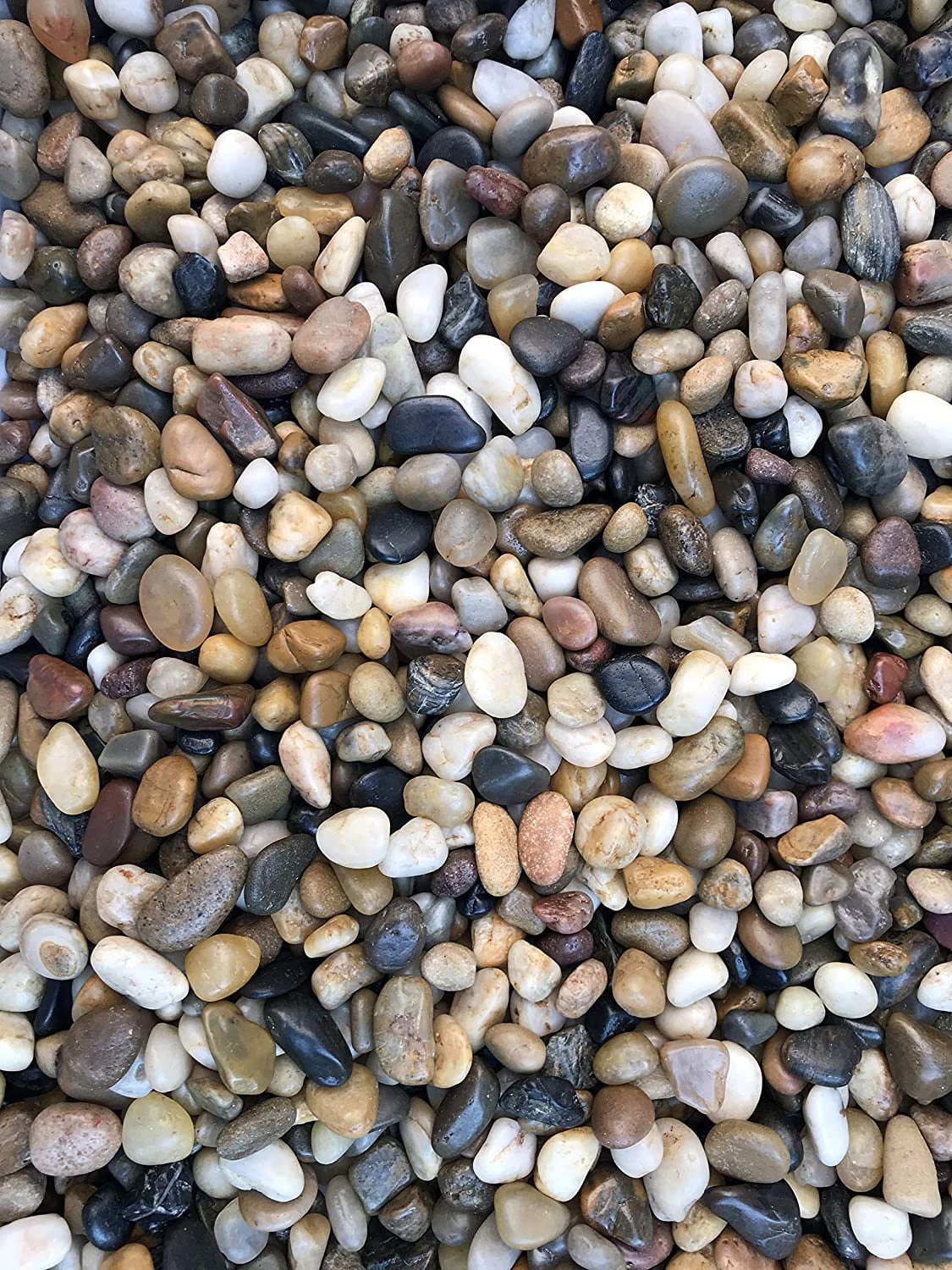 18 LBS River Rock Stones, Natural Decorative Polished Mixed Pebbles Gravel,Outdoor Decorative ...