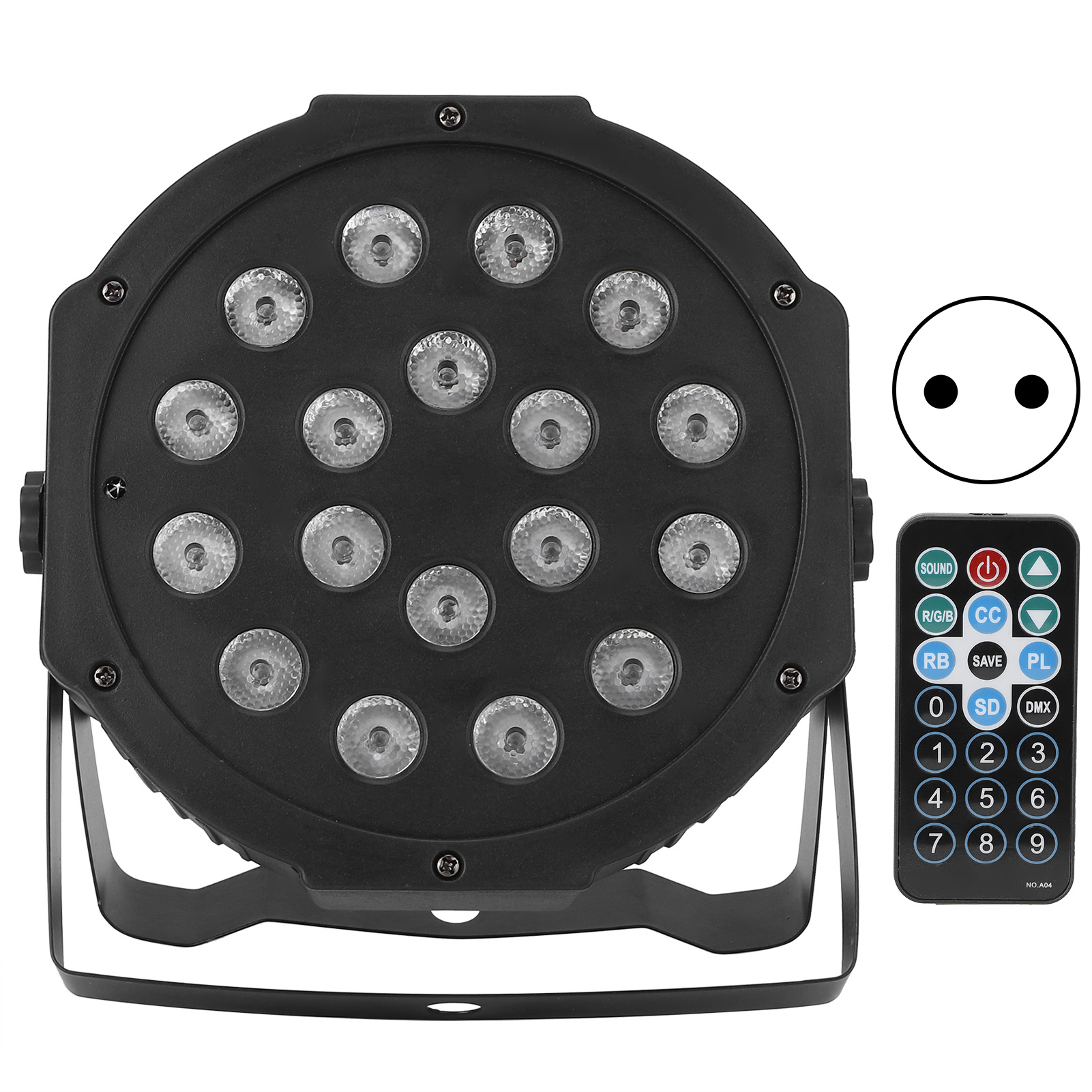18 LED Chip Stage Light - RGB Sound Activated - Perfect for DJ, Club ...