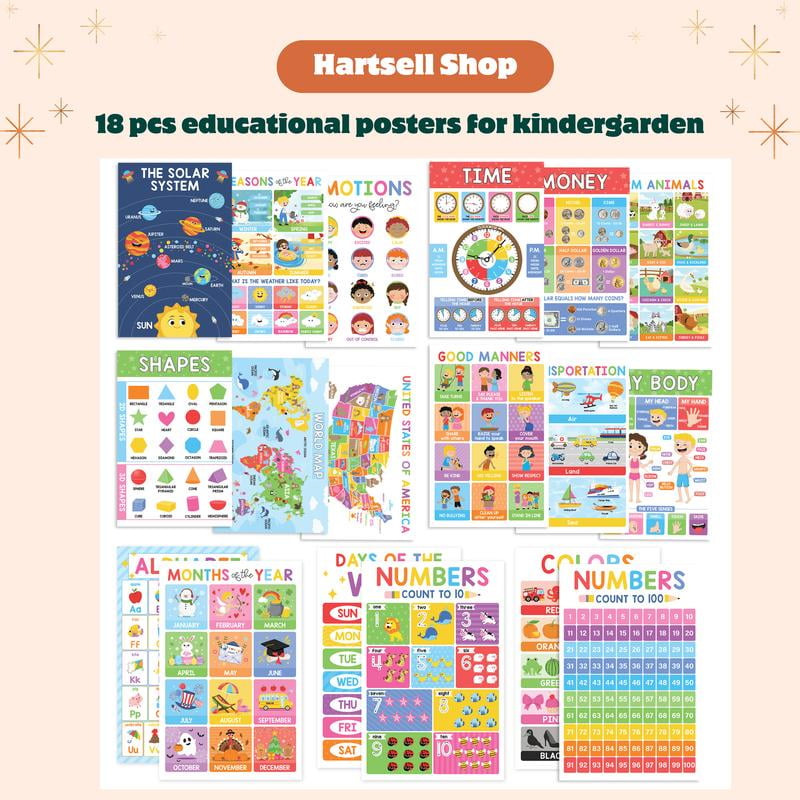 18 Laminated Educational Posters and 12 calming posters for Kids | Fun ...