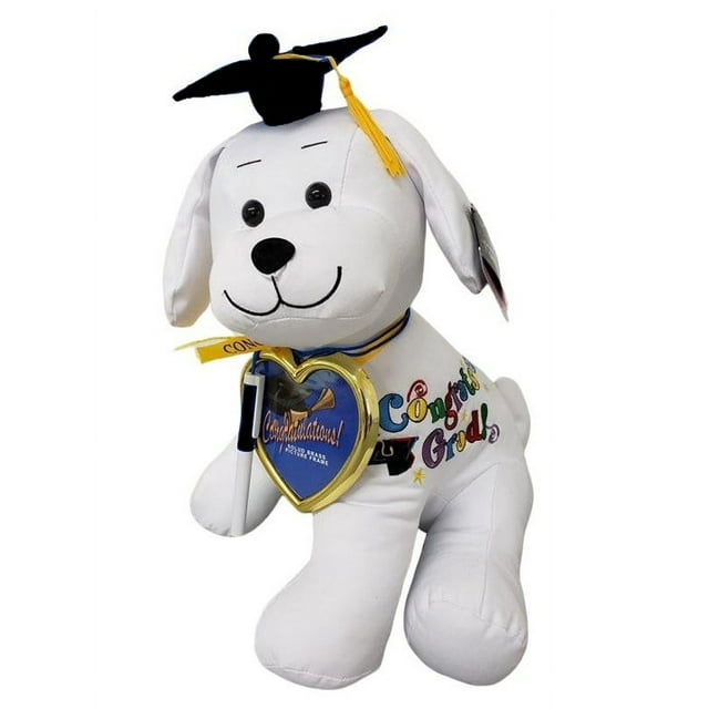 18" Large Graduation Autograph Stuffed Dog with Pen - Congrats Grad ...