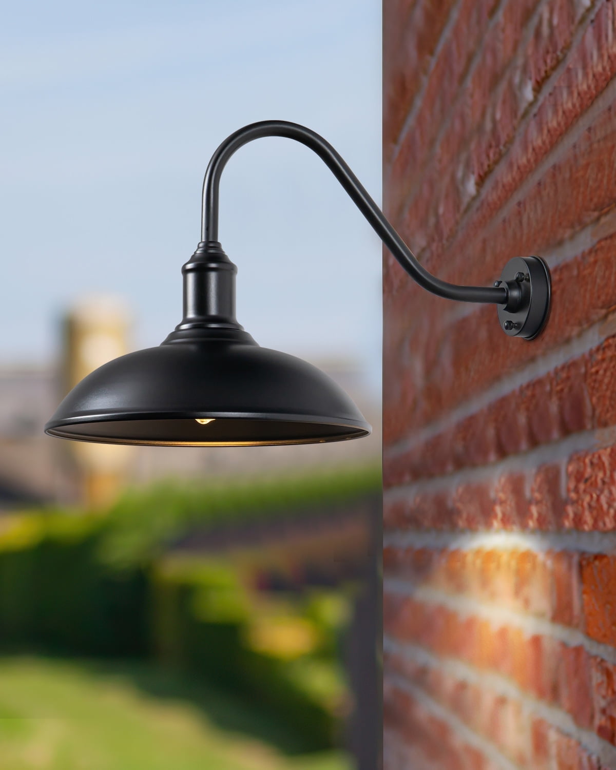 18"Large Outdoor Wall Light, Gooseneck Barn Light for Farmhouse, Patio ...
