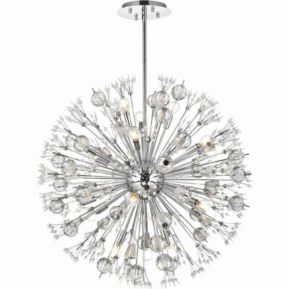 18 Light Round Pendant in Modern Style-32 inches Tall and 32 inches ...