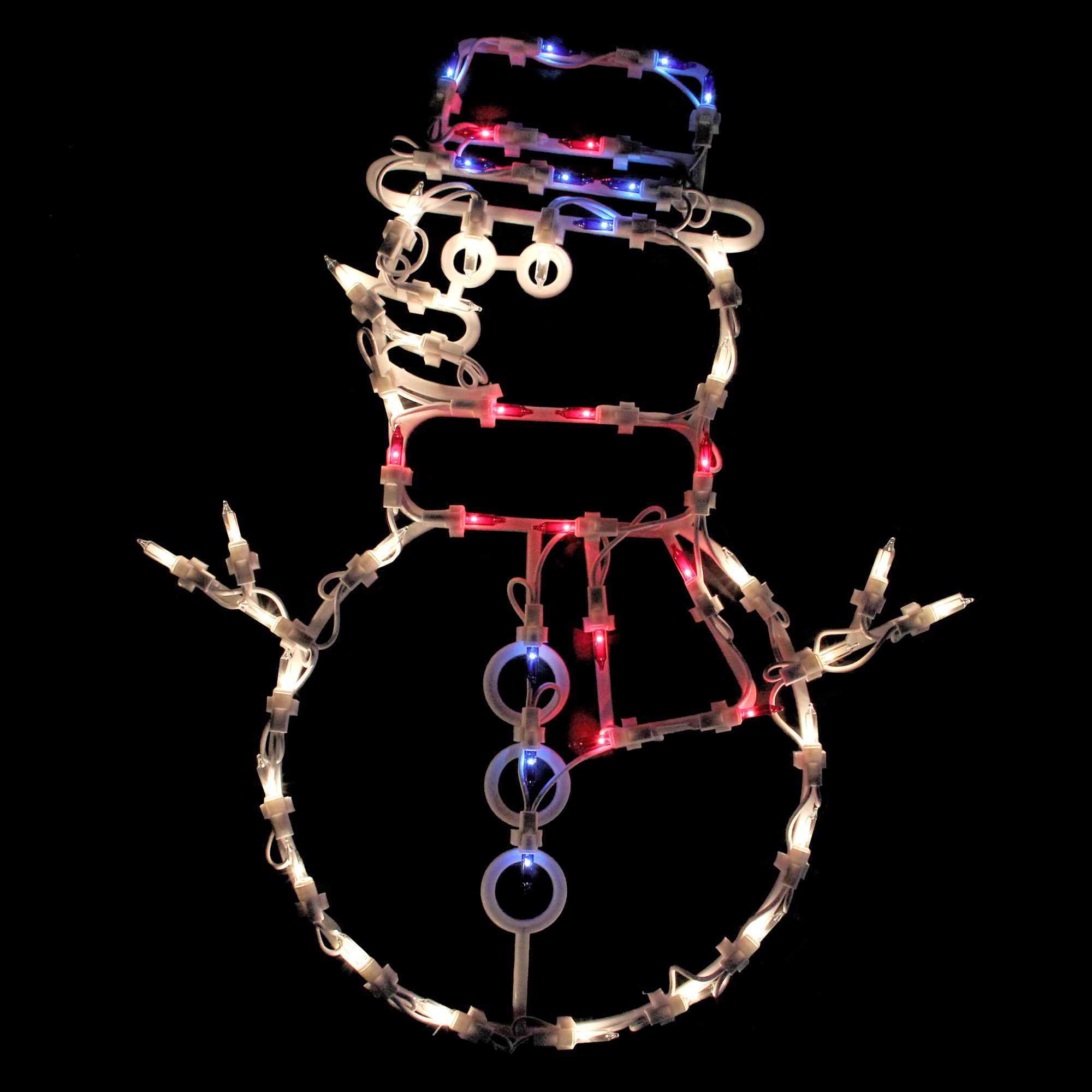 18" Lighted Snowman Christmas Window Silhouette Decoration - Walmart.com