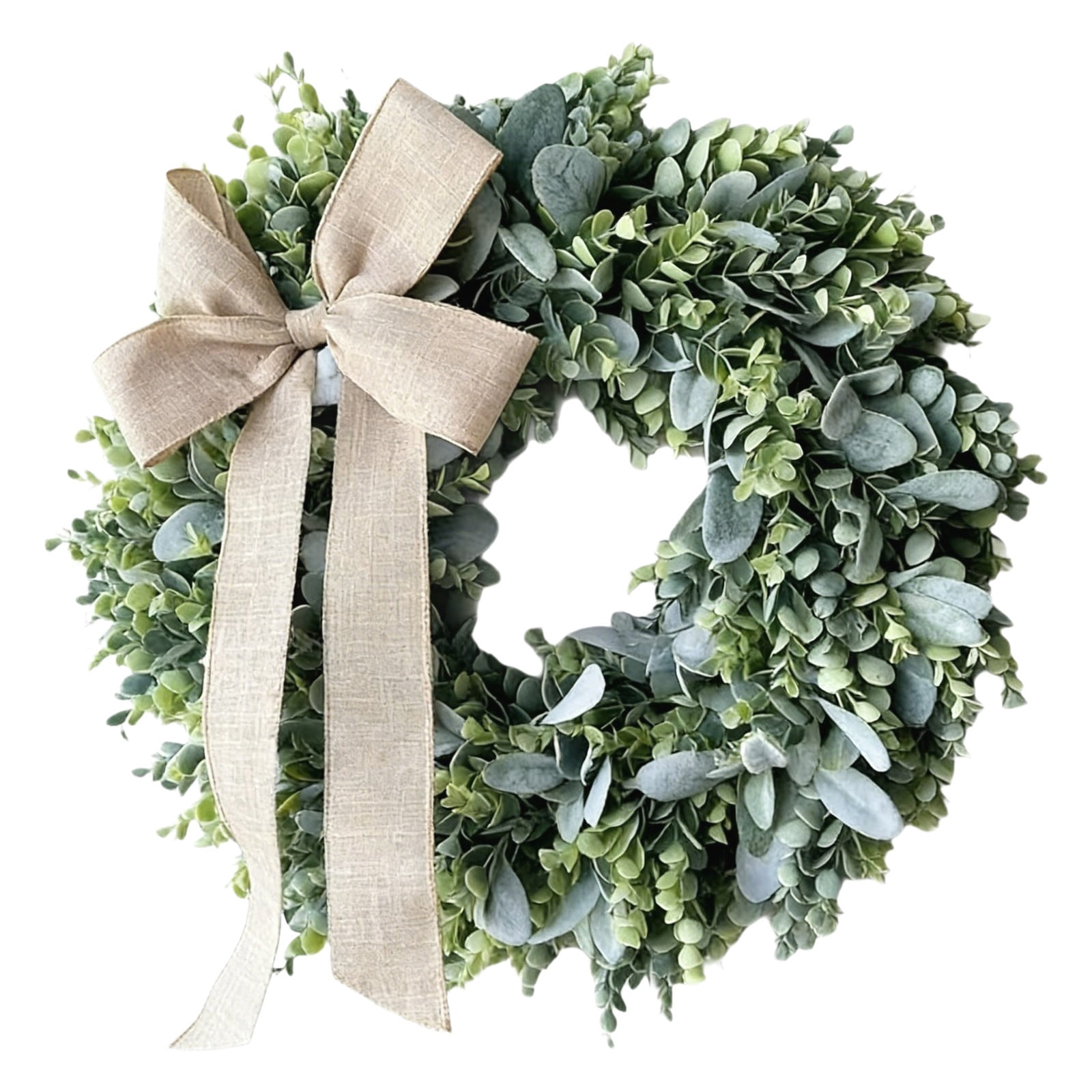 18" Linen Bow Simulation Wreath Lintel Wall Decoration Wind Home Wreath ...
