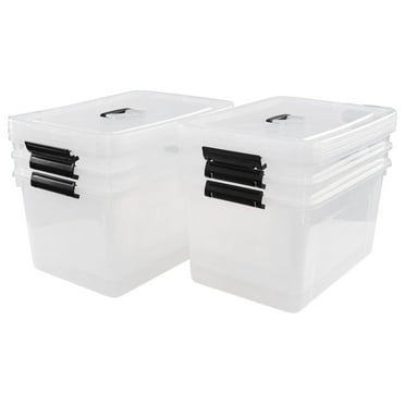 Homz Storage Tote,Blue,Polypropylene 6550GRRB.04 - Walmart.com