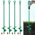 18" Long Ground Anchor Kit 4 Pack, Extended Helix Earth Anchor, Shed ...