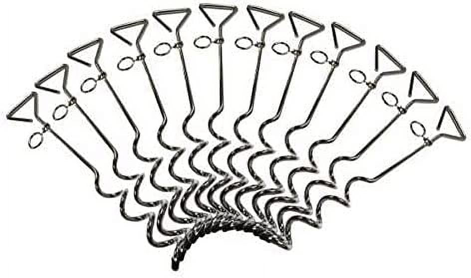 18" Long Ground Stake Spirals (12-Pack) - Walmart.com