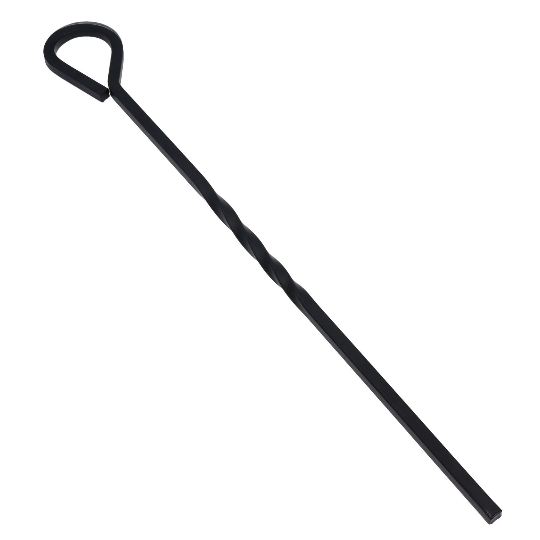 18" Loop Top Twisted Poker Fire Coal Wood Burner Black Steel Metal ...