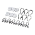 18 M12 Stainless Steel Wire Rope Clamp Thimbleortment Kit 1/2" Cable ...