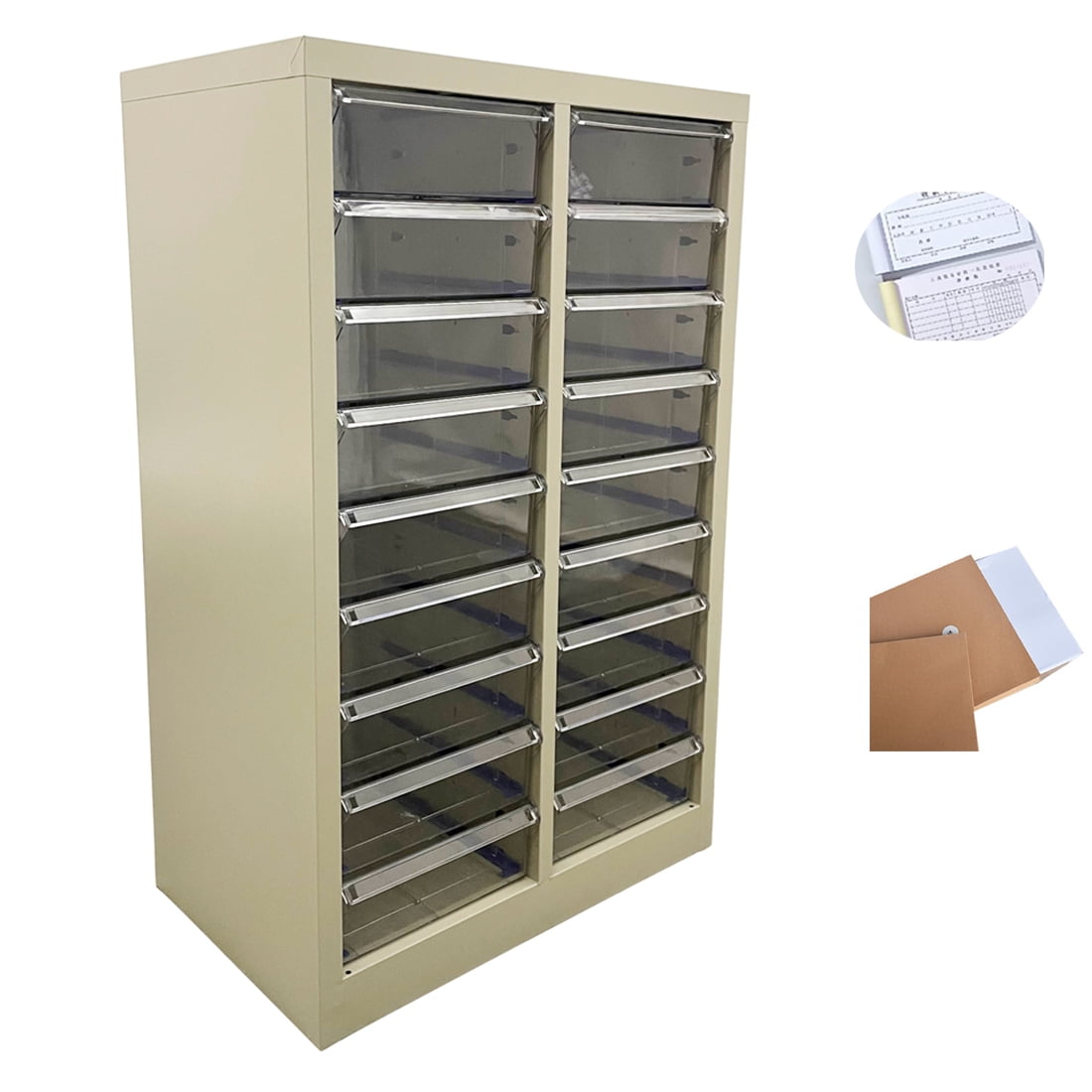 18 Medium Drawer File Cabinet for Office Book Locker Bank Reference ...