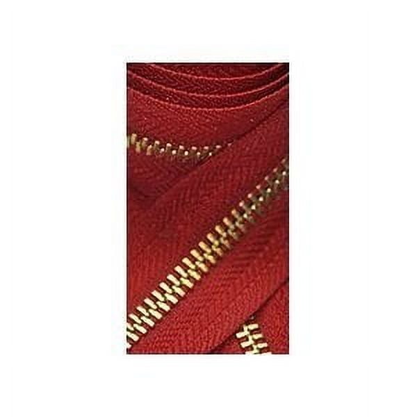 18" Medium Weight Jacket Zipper YKK #5 Brass ~ Separating ~ 519 Hot Red ...
