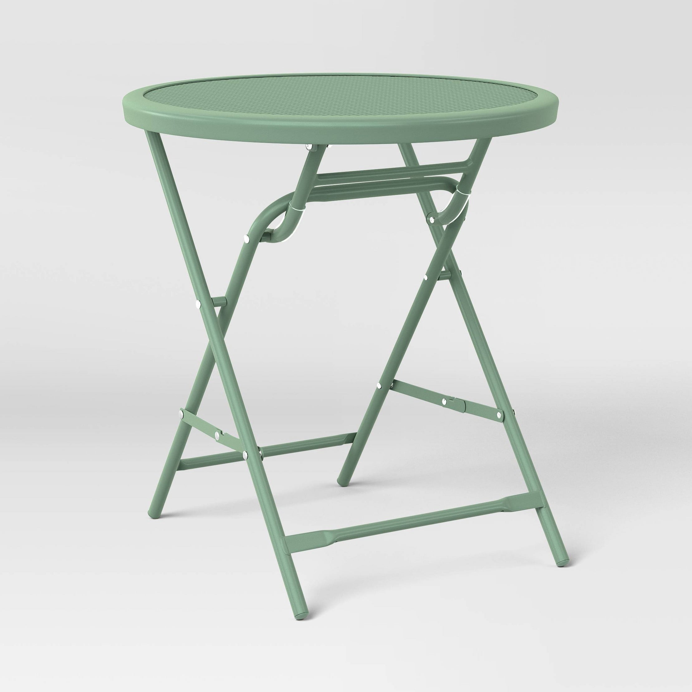 18" Metal Mesh Patio Accent Table Green - Walmart.com