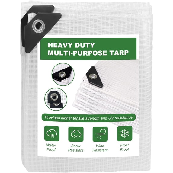 18 Mil Greenhouse Cover, 14x18 FT Clear Heavy Duty Greenhouse Tarp, UV ...