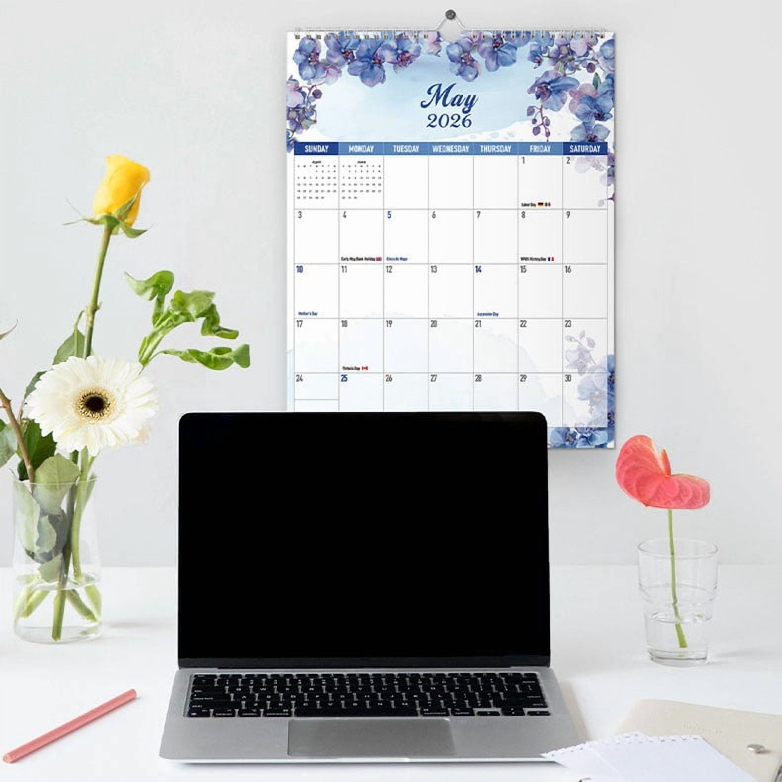 18 Month Calendar June 2025-Jan 2026, 11" x 14" Flowers Wall Calendar ...