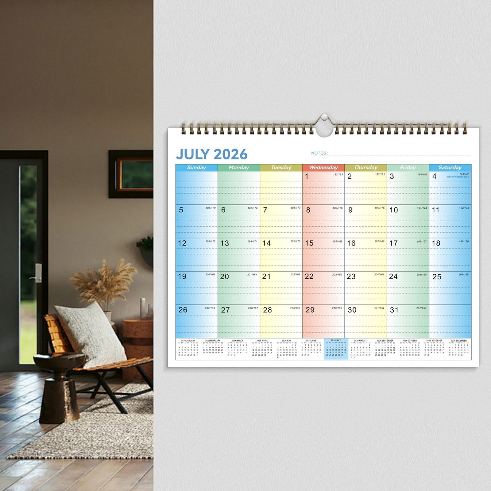 18-Month Desk Calendar | July 2026 to December 2027 Planner | Large ...