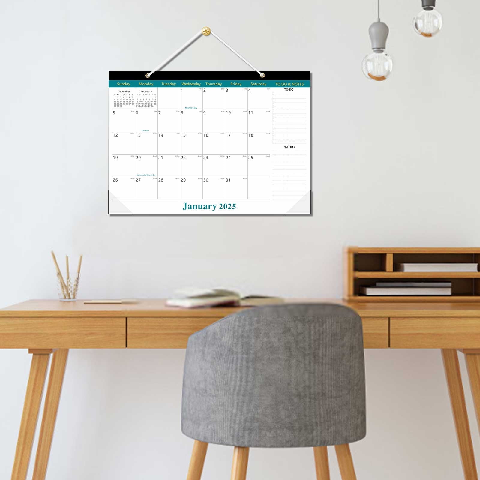 18 Month Wall Calendar 2025-2026 Calendar Daily Planner Wall Calendar ...