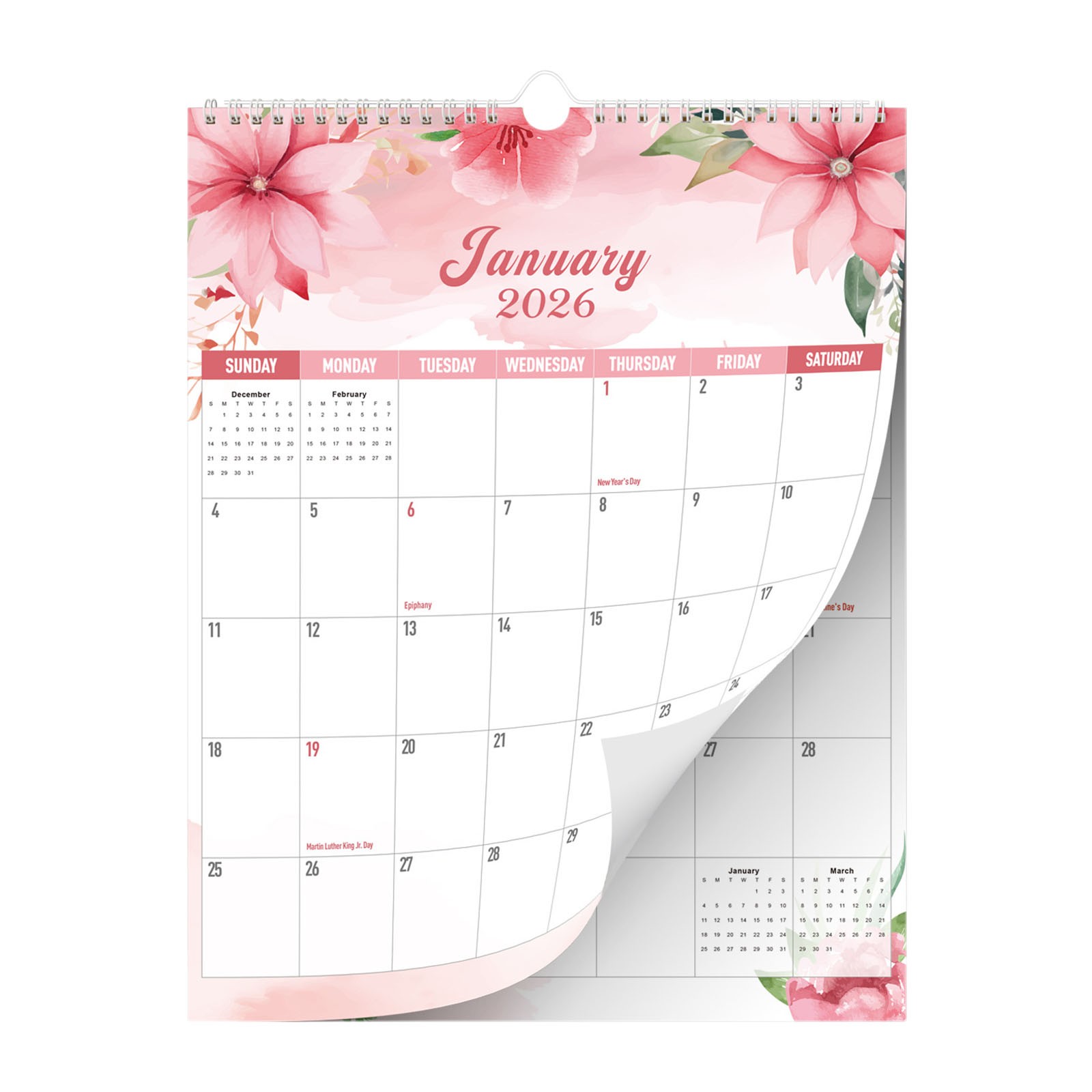 18-Month Wall Calendar 2026-2027, Large Size Monthly Planning with ...