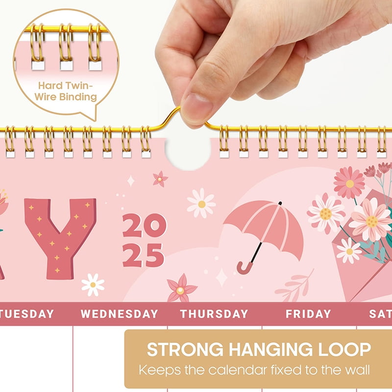 18 Monthly Wall Calendar January 2025 To June 2026 Hanging Calendars ...