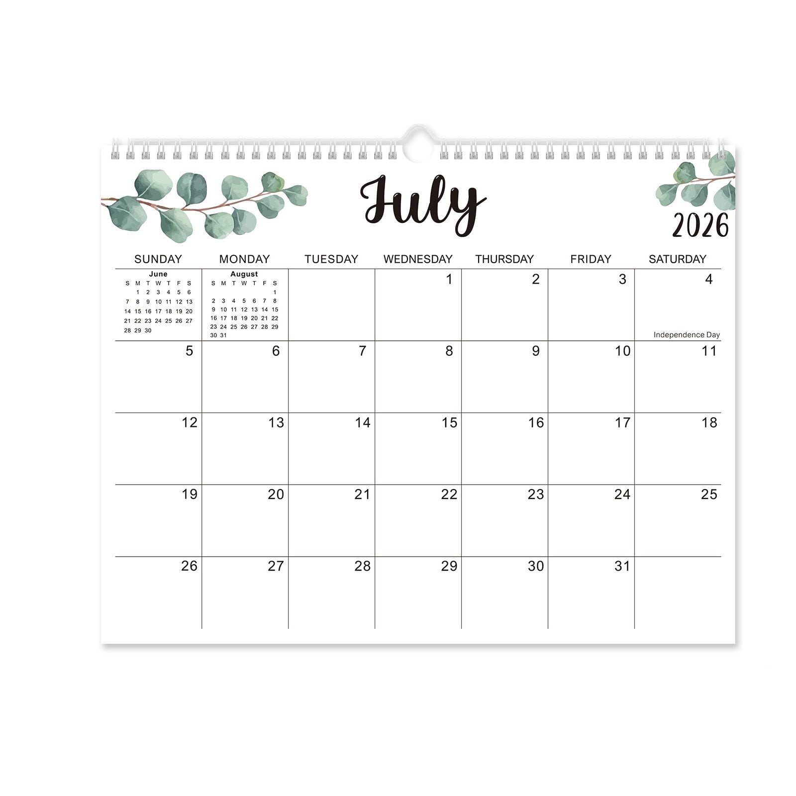 18 Monthly Wall Calendar From July 2026 to December 2027, Watercolor ...