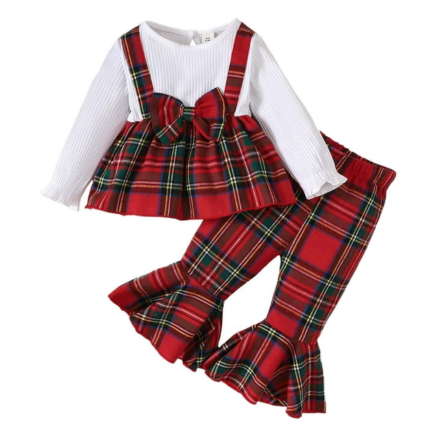 18 Months Baby Girls Christmas Outfits Set 24 Months Girls 2PCS Fall ...