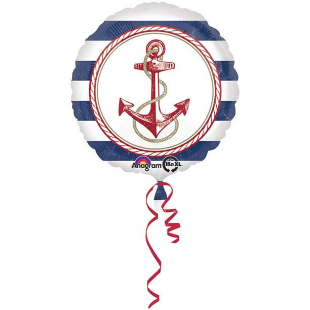 18" Nautical Anchor Foil Balloon 1ct - Walmart.com