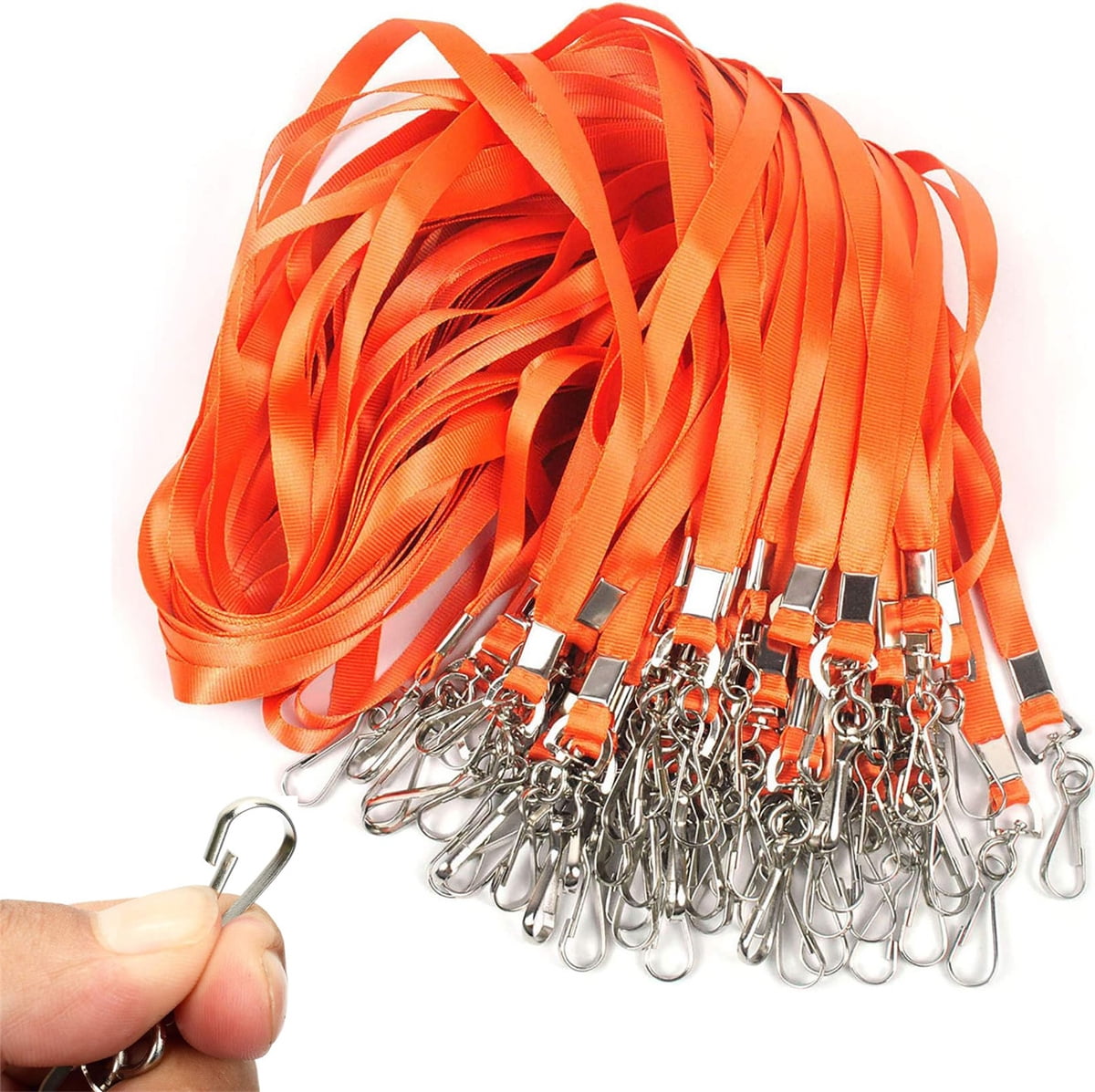 18" Neck Lanyards,Happon 50 Pack Flat Strap Lanyard with Swivel Hook ...