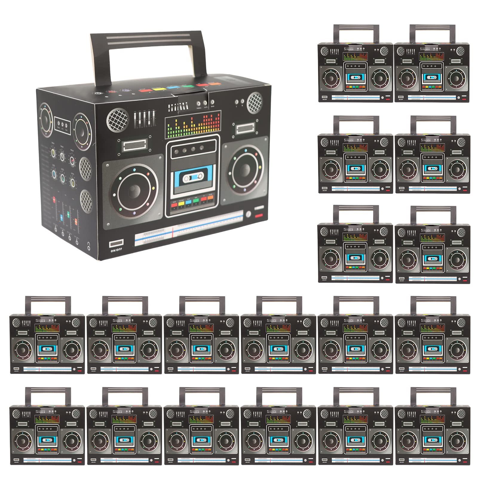 18 Novelty Boom Favors Boxes - 80s Theme Boom Box Boom Box Party Favors ...