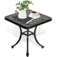 18" Outdoor Side Table, Patio End Tables Outside Cast Aluminum Anti ...