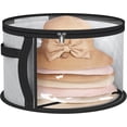 18'' Oversized Clear Hat Storage Bag for Women, Holds up to 9 Caps ...