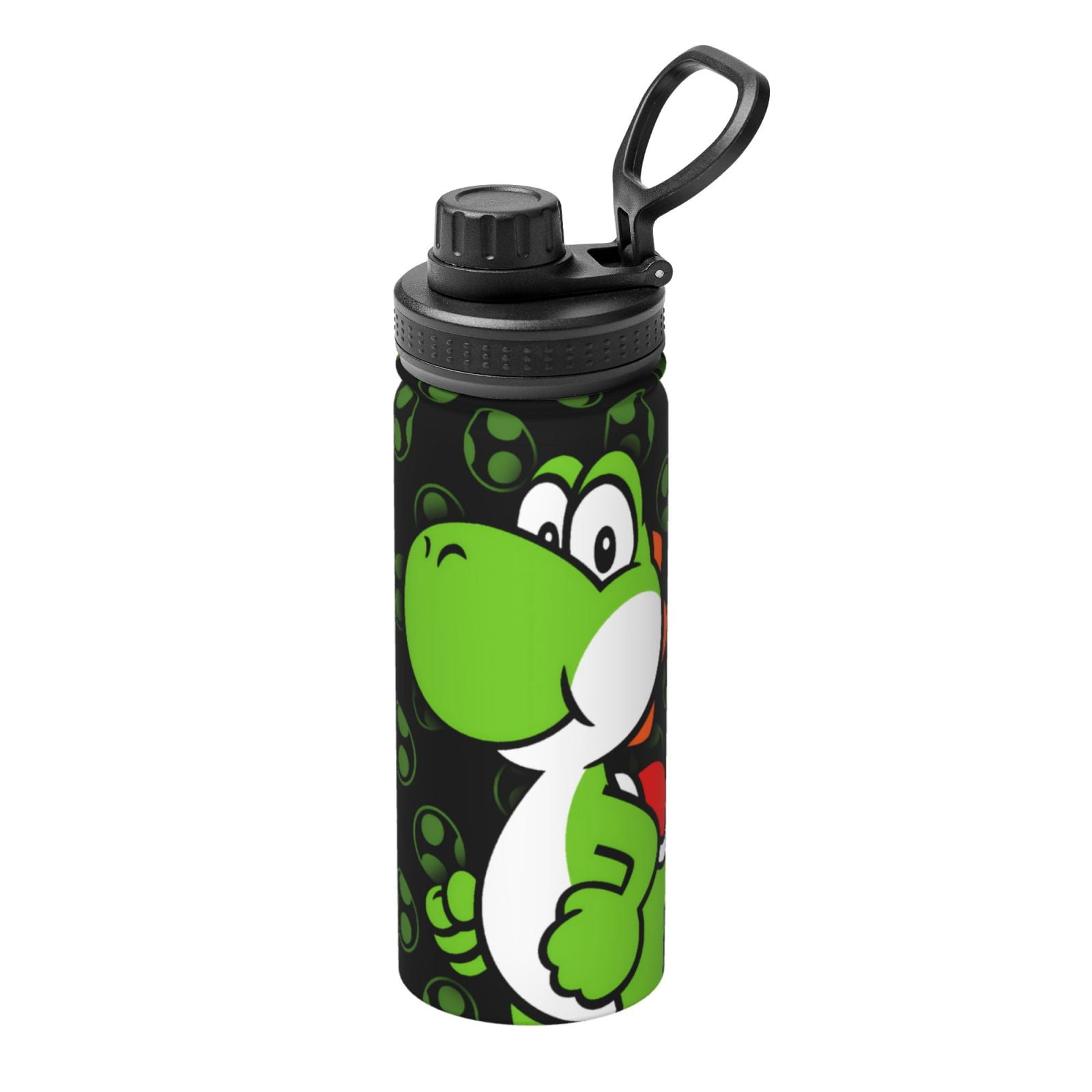 18 Oz Sports Insulated Water Bottle Yoshi Mario Stainless Steel Kettle ...
