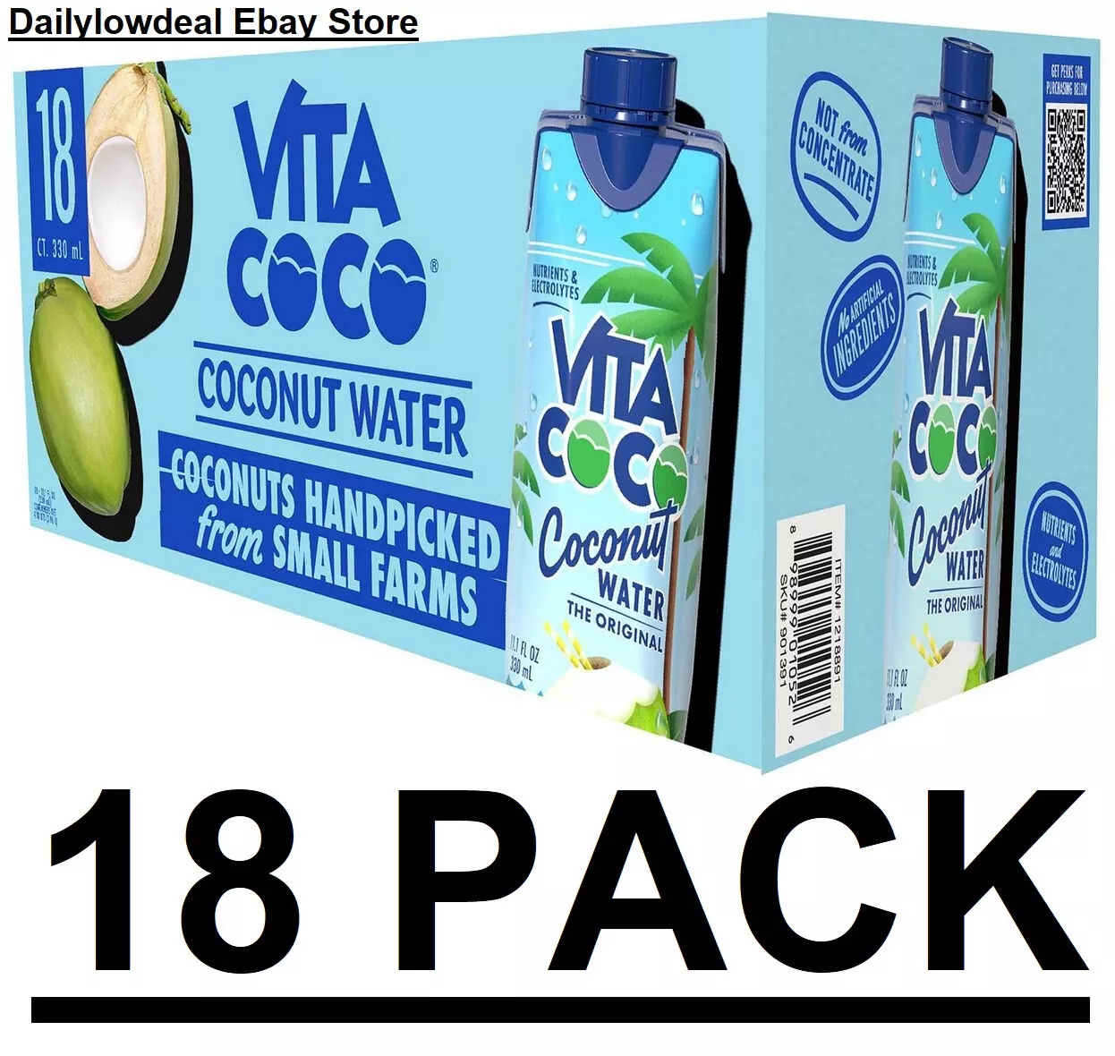 18 PACK - Vita Coco Coconut Water 11.1 fl oz Each - Walmart.com